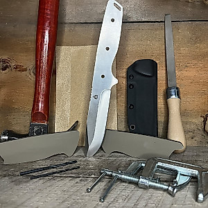 Black Sierra Survival Bowie Knife Building Kit - Hunting Knife with Sheath, DIY Stainless Steel Fixed Blade Full Tang Camping Knife comes with Kydex Sheath, Gift Idea