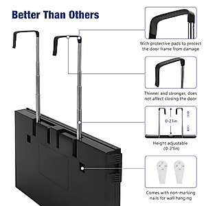 Dripex 3 Way Mirror for Self Hair Cutting, Rechargeable 360° Mirror with LED Lights, Trifold Self Haircut Mirror with Height Adjustable Hooks, for Makeup, Styling, Shaving, Braiding, Dye Hair