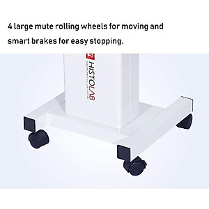 Medical Cart Household Utility Carts, Lab Cart Mobile Trolley Serving Equipment Steel Beauty Salon Cart with Handle, White Small Bubbles Spa Insturment Trolley with Storage, Universal Brake Wheel, 50K