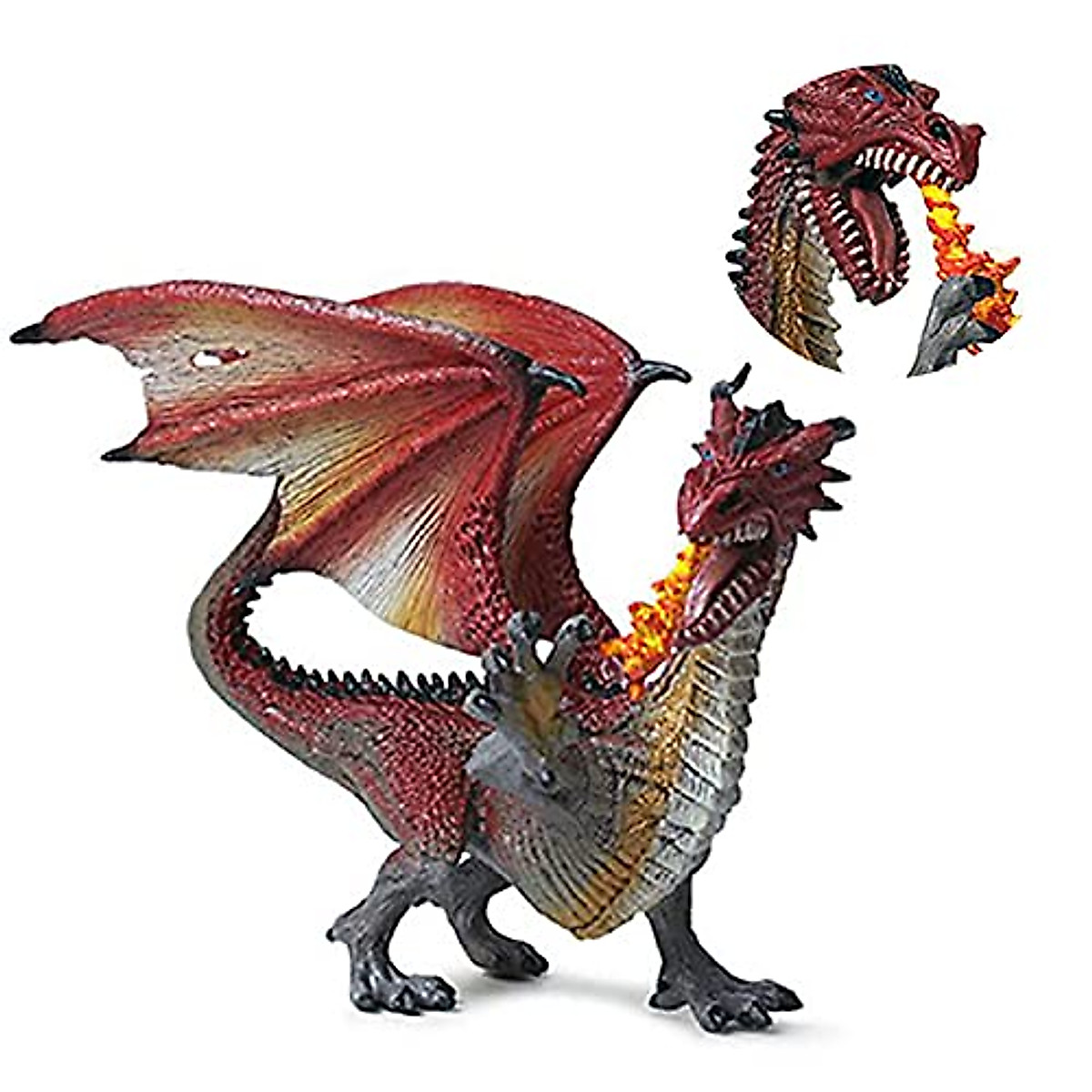 Dragon Figurine Magic Dragon Figurine Realistic Plastic Flying Dragon Figurine for Collection Science Educational Prop Miniature Magic Dragon Statue Home Decor Accessorie, Spitfire Dragon