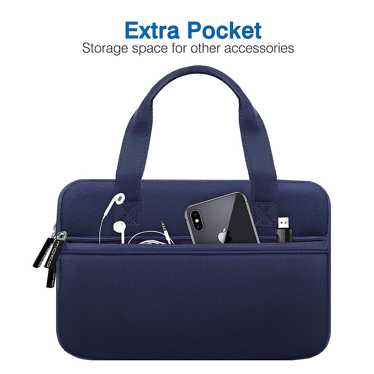 MoKo 7-8" Kids Tablet Sleeve, Neoprene Carrying Case Bag Fits Fire HD 8 Kids Edition 2018, Luna Controller, Fire HD 8 Plus/Fire HD 8 2020, Fire 7 Kids Pro 2021, Fire HD 8 Kids Pro 2021, Indigo