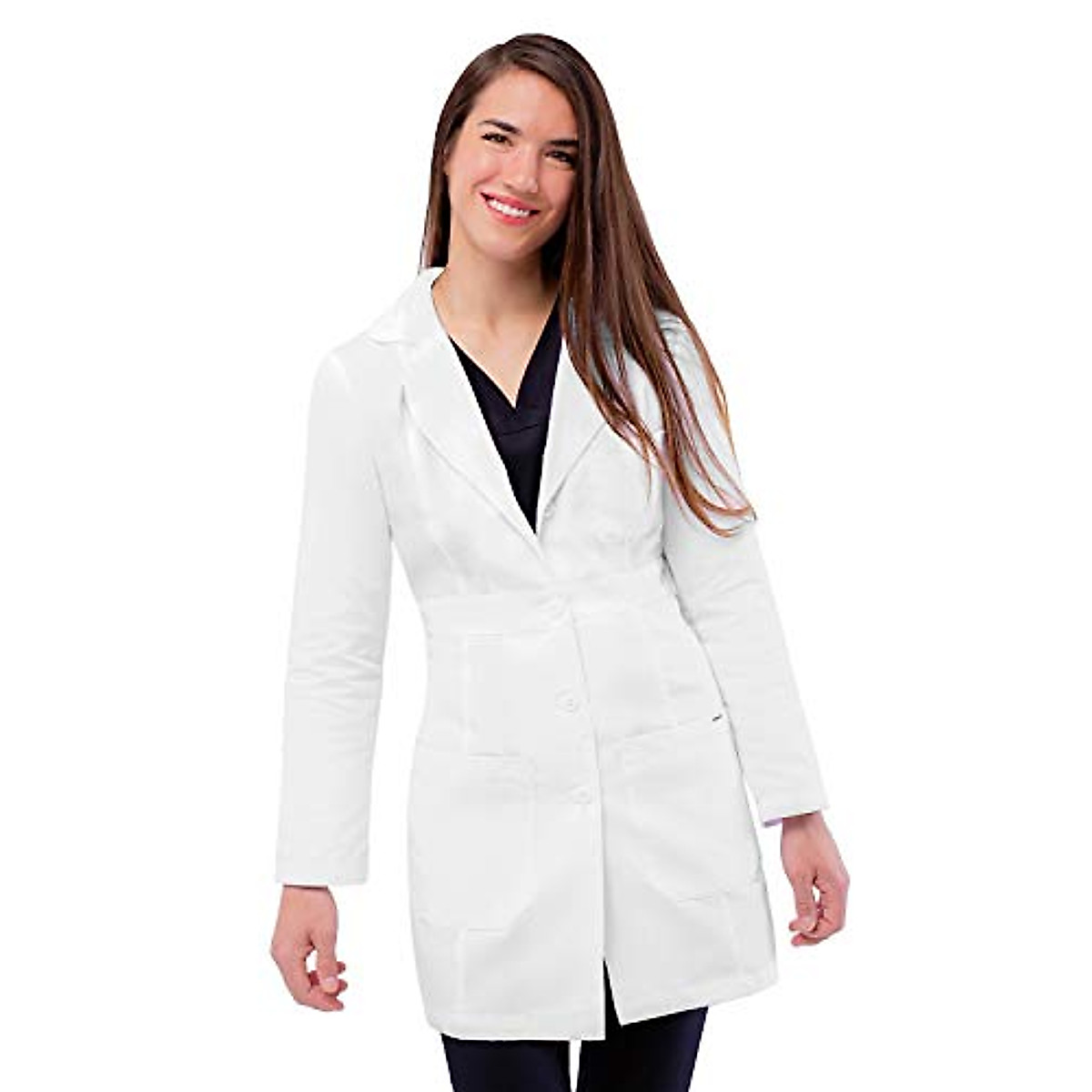 Adar Universal Lab Coats for Women - Belted 33" Lab Coat - 2817 - White - 3X