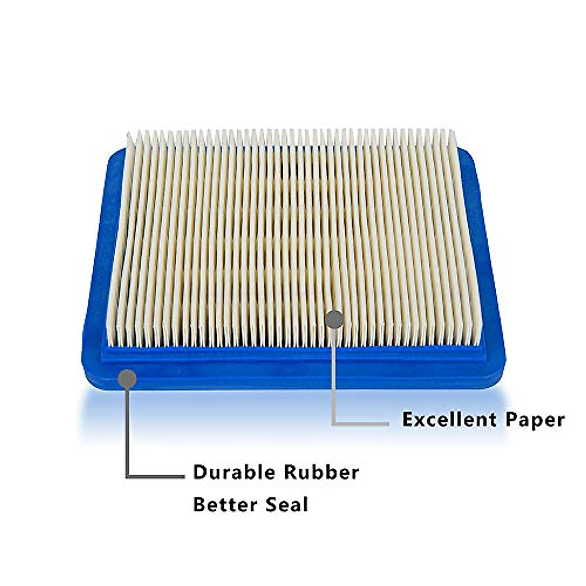 HEYZLASS 10 Pack 491588S Air Filter, Compatible with Briggs Stratton 491588 4915885 Flat OEM Air Cleaner Cartridge, Lawn Mower Air Filter