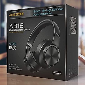 Amazrock AB18 HD Bluetooth Headphones Over Ear with Microphone | 50MM Driver