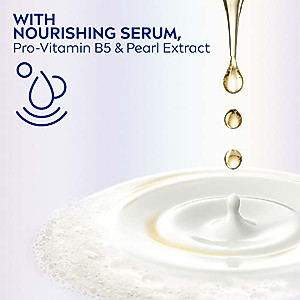 NIVEA Sensitive and Radiant Body Wash with Nourishing Serum, Provitamin B5 and Pearl Extract, 20 Fl Oz Bottles, 3 Count (Pack of 1)