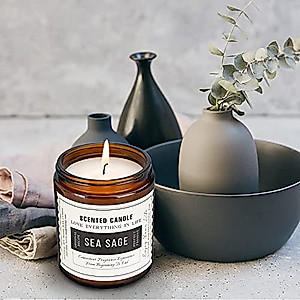 Sage Candles for Cleansing House, 14.4 oz Candles for Home Scented, Odor Eliminating Candle, Sage Candles for Cleansing House Negative Energy, Lavender Candles Gifts for Women, Mother's Day