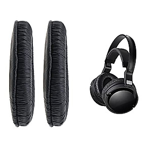 1 Pair Earpads Compatible with Sony MDR-RF970 960R 925R 860F 865R Headphones Replacement Leather Soft Foam Ear Cushions Headset Repair Parts Black