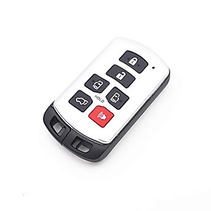 WFMJ for Toyota Sienna 2011-2020 6 Buttons Remote Smart Key Case Chain Shell Fob (Only Key Case Shell)
