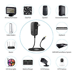 12V 3A Power Supply Adapter, Yetaida Wall Mounted AC 110-240V to DC 12V Transformers, Switching Power Supply for 12V LED Strip Lights,12 Volt 3 Amp Power Adaptor with 5.5 x 2.5mm US Plug