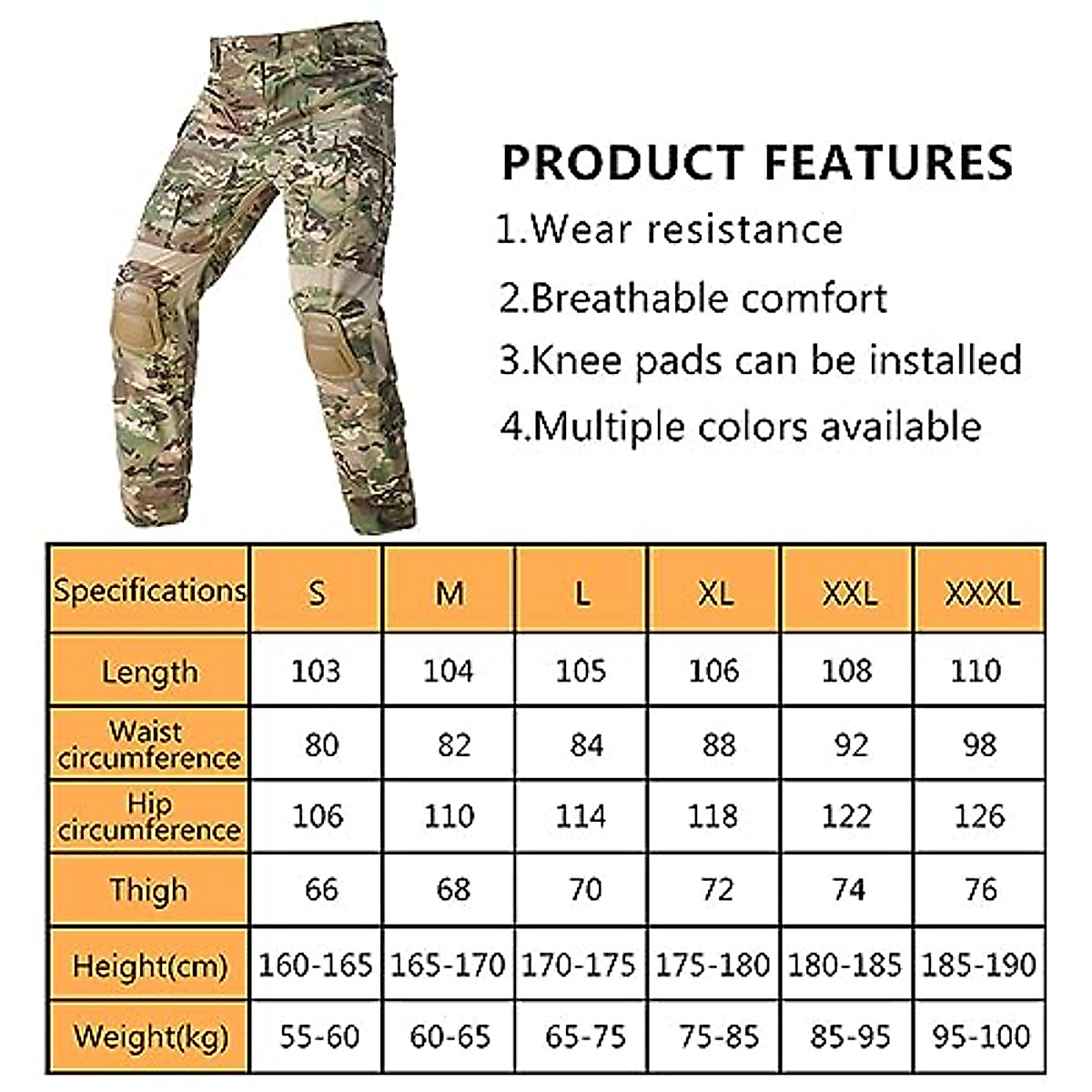 Men Combat Tactical Trousers Fishing Swat Soldiers Hunting Equipment Army Camo1 Pants Gray XXL