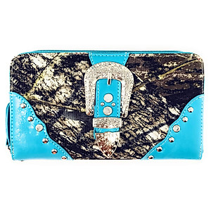 Premium Women's Camouflage Buckle Shoulder Handbag Wallet in Multi-Color (Hot Pink)