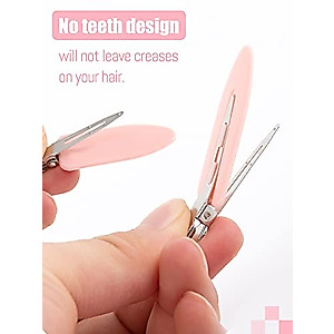 8 Pieces No bend Hair Clips- No Crease Hair Clips Styling Duck Bill Clips No Dent Alligator Hair Barrettes for Salon Hairstyle Hairdressing Bangs Waves Woman Girl Makeup Application