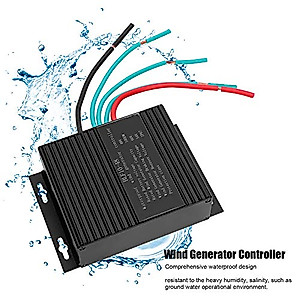 EBTOOLS Wind Turbine Controller, IP67 Waterproof Wind Turbine Generator Controller, 1000W/DC60V Battery Charging Regulator, Small Size and Good Heat Dissipation Wind Turbine System.