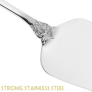 Kichvoe Pie Server Spatula: Stainless Steel Cake Cutter Vintage Dessert Slicer For Celebration Party Wedding Home