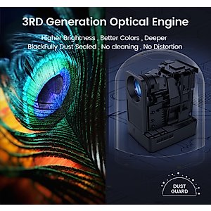 [Bluetooth & WIFI Projector] Pro Version Premium Projector HDR 5G AAXA L500 1080p Wireless Mirroring iPhone Android Streaming App Store, 10W Speakers, Mini Projector