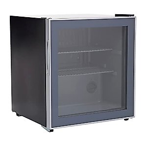 Avanti ARBC17T2PG 1.6 Cubic Foot Beverage Cooler Refrigerator, 20" x 18.3" x 17.3", Black