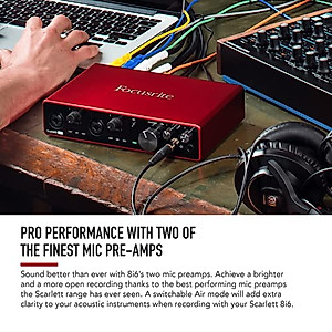 Focusrite Scarlett 8i6 3rd Gen USB Audio Interface Recording, Songwriting, & Streaming High-Fidelity, Studio Quality Recording, With Transparent Playback