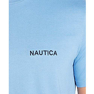 Nautica Men's Short Sleeve Crew Neck T-Shirt, Rivieria Blue Solid, Large