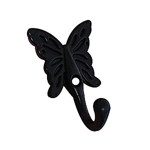AOLZUNK 5 pcs Butterfly Wall Hook Hanger Coat Towel Hangers Vintage Hook for Hanging Clothes Hook Up Towel Coat Hat Scarf Jacket