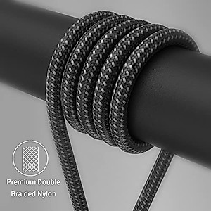 USB C Multi Fast Charging Cable, PD 65W Nylon Braided Cord 4 in 1 5A USB A/C to C/L Fast Sync Charger Adapter Compatible with Laptop/Tablet/Phone (4FT)