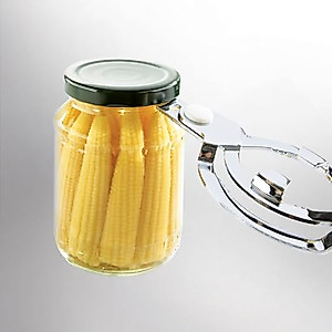 Leifheit Extra Wide Stainless Steel Lid and Jar Opener | Black and Silver, 11 x 5.75 x 0.25 inches