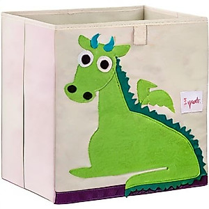 3 Sprouts Toy Storage Organizer: Toy Box Cube Organizer for Playroom, Nursery - Foldable Storage Bin - Dragon