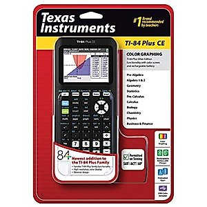 Texas Instruments TI-84 Plus CE Graphing Calculator, Black