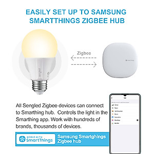 Sengled Zigbee Smart Bulbs, Smart Hub Required, Works with SmartThings and Echo with Built-in Hub, Voice Control with Alexa and Google Home, Soft White 60W Eqv. A19 Alexa Light Bulb, 10 Pack