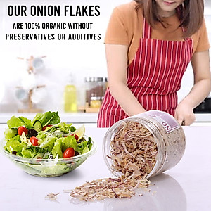 Parvaa Dehydrated Onion Flakes | Perfectly Chopped, Preservative-Free, and 100% Organic for Optimal Health | Granulated Onion | Versatile and Delicious Cooking Ingredient 3.17oz – (90g)