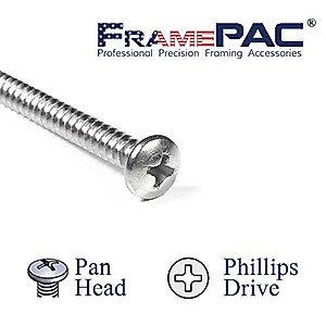 FramePac #10 x 1.5 Sheet Metal Screws 410 Martensitic Stainless Steel Self-Drilling Pan Head Phillips Drive Screw(Pack of 18 - M4.8 x 38mm)