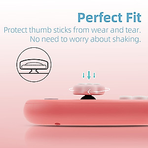 GeekShare Soft Silicone Cat Paw Thumb Grip Caps, Compatible with Nintendo Switch/OLED/Switch Lite - 4PCS (Glitter)