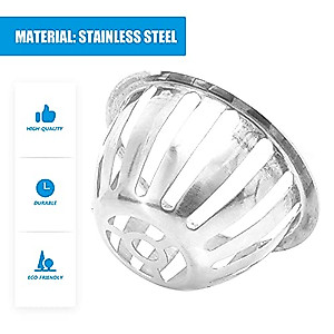 Homoyoyo Roof Drain Dome Drain Stopper Metal Easel Display Stand Basin Filter Basket Sink Strainer Replacement Bath Tub Filter Sink Filter Sink Strainers Floor Drain Plunger Stainless Steel