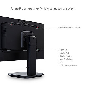 ViewSonic VG2249 22" 1080p Ergonomic Monitor HDMI, DisplayPort, DaisyChain (Renewed)