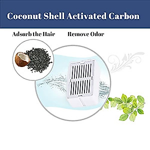 pet k9 Pet Fountain Replacement Filter-8 Activated Carbon Filters, 2 Foam Filters, Compatible with Ceramic and Stainless Steel Fountain, White