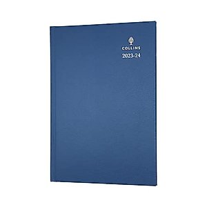 Collins Debden Standard Desk Academic 2023-24 A5 Week to View Mid Year Diary Planner FSC MIX Paper School, College or University Term Journal - July 2023 to July 2024 - Blue - 38M.60-2324