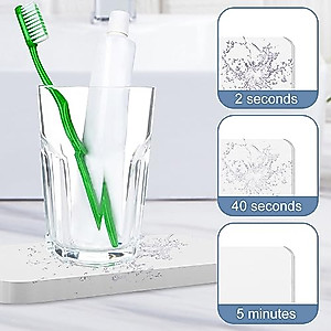 5PCS Water Absorbent Diatomite Coasters, Diatomaceous Earth Coaster Instant Dry Sink Organizer Water Absorbing Stone Tray for Sink, for Bathroom Kitchen Sink Countertop(White)