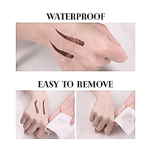 Music Flower Eyebrow Pencil Double Ended, Waterproof Natural Brow Enhancing Pen, Long lasting Eye Makeup, Pack of 1, Light Brown