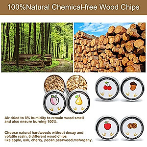 TXZRWH Cocktail Smoker Kit with Torch, Old Fashioned Bourbon & Whiskey Smoker Infuser Kit with 6 Flavors Wood Chips 4 Reusable Ice Cubes, Ideal Gifts for Husband, Dad, Men, Friend (No Butane)