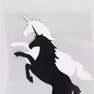 Unicorn Wall Notebook Decor Decal Sticker Window Laptop Bike Home Decor CAR Art Helmet HY793 (Silver White)
