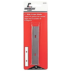 American Line Safety Razor Wide Scraper Replacement with 5 Blades Refills - High Carbon Steel Blades for Optimized Sharpness and Durability - 66-0454