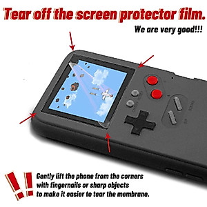 Game Console Case for iPhone,DIKKAR Retro Protective Cover Self-Powered Case with 36 Small Games,Full Color Display,Video Game Case for iPhone 11 Pro Max (Black)