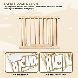 HARPPA Baby Gate Playpen Baby Fence for Babies and Toddlers Baby Play Yards for Play Area (62*47*24 inch)