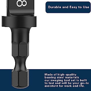 6PCS - Swaging Tool Hand Drill, Copper Tube Expander for Air Conditioner and Heater Equipment, 1/4'', 3/8'', 1/2'', 5/8'', 3/4'', 7/8'' Drill Bits Set