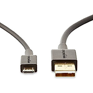 Amazon Basics USB 2.0 A-Male to Micro B Cable, 6 feet, Black, Printer