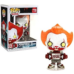 Funko 40628 IT Chapter 2 POP! Movies Pennywise Exclusive Vinyl Figure #778 [with Skateboard], Multicolour