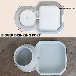 Automatic Dog Cat Feeders Water Bowl Dispenser Gravity Water Fountain Large Capacity 3.8L,1 Gallon Large Capacity for Medium Large Pets