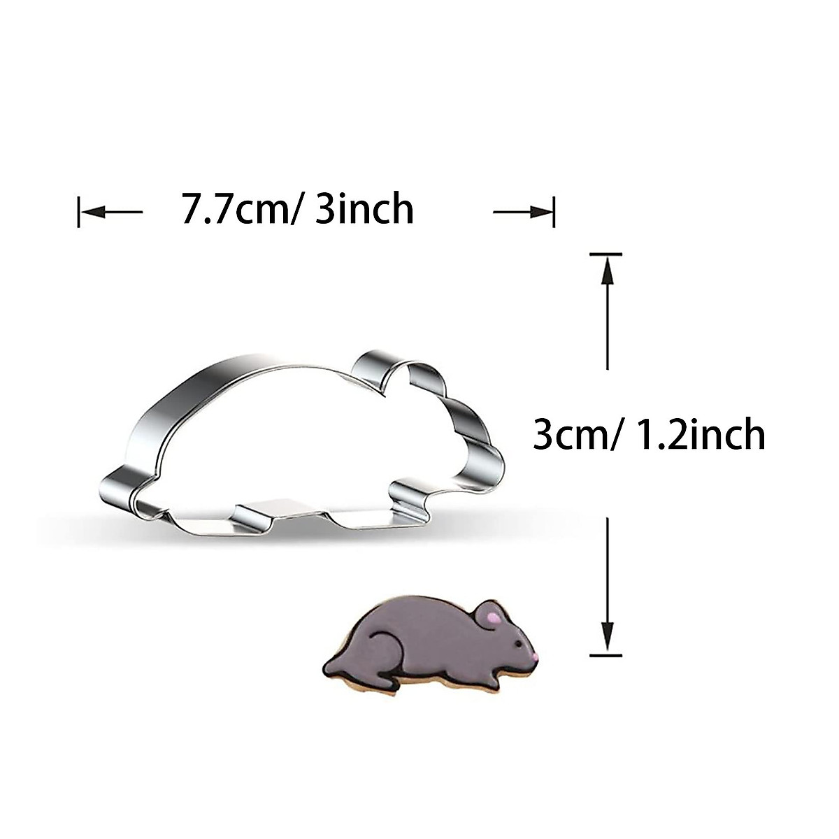 WJSYSHOP Running Rat Shape Cookie Cutter