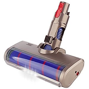 PULINKAI Quick-Release Soft Roller Cleaner Head Accessory Attachment Replacement for Dyson V7 V8 V10 V11 V15 SV10 SV11 Vacuum Cleaner with LED Indicator