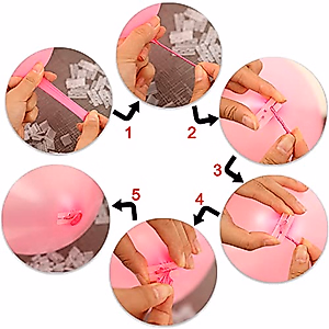 200pcs Plastic Balloon Clips Ties for Sealing, H Shape Bulk Balloon Ties clips Tool for Wedding Party Christmas Birthday Decoration