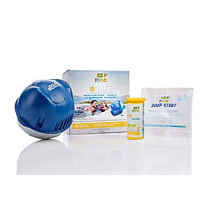 FROG @Ease Floating Sanitizing System for Hot Tubs, Quick and Easy Self-Regulating Hot Tub Sanitizer with Sanitizing Minerals and SmartChlor Technology